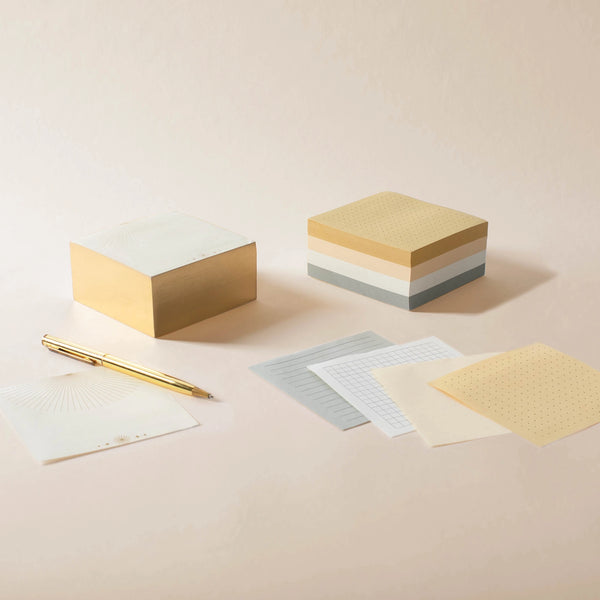 Celestial Gold Notepad Block - Blue Windows