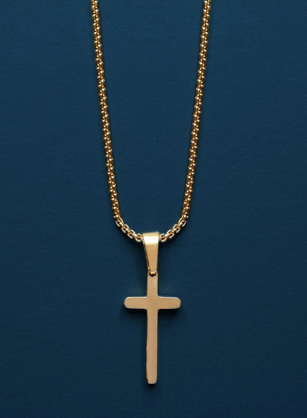 Luke Cross Necklace - Blue Windows